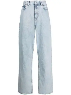 Wardrobe.NYC Low-rise Straight-leg Jeans - Blue
