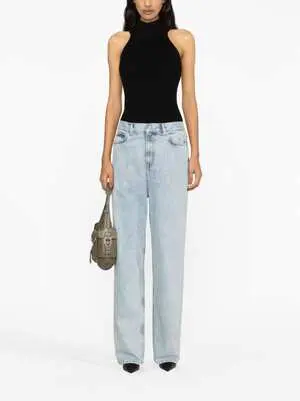 Wardrobe.NYC Low-rise Straight-leg Jeans - Blue