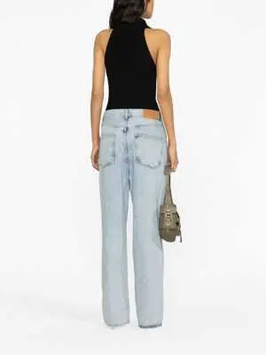 Wardrobe.NYC Low-rise Straight-leg Jeans - Blue