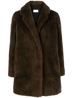 YVES SALOMON Notched-collar Single-breasted Coat
