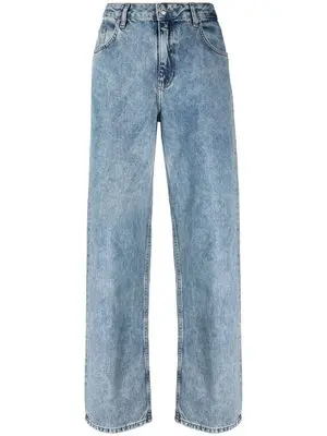 Moschino Washed Straight-leg Jeans - Blue