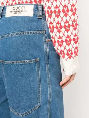 Gucci Pressed-crease Wide-leg Jeans