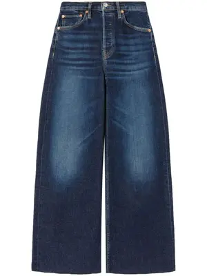 RE/DONE High-rise Wide-leg Jeans