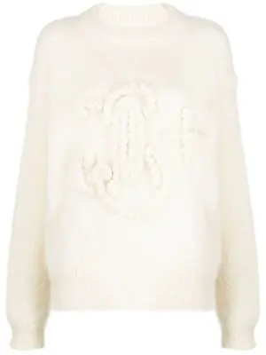 Jil Sander White Chunky Knit Jumper