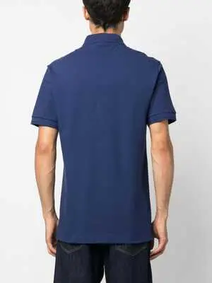 Dolce & Gabbana Embroidered Emblem Polo Shirt - Blue