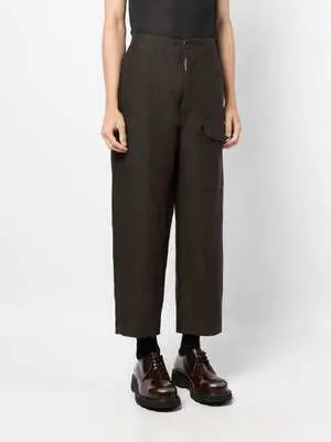UMA WANG Paxton Herringbone-pattern Trousers