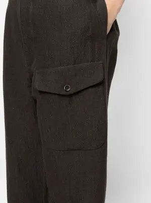 UMA WANG Paxton Herringbone-pattern Trousers