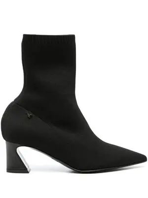 Patrizia Pepe Knitted 60mm Leather Ankle Boots