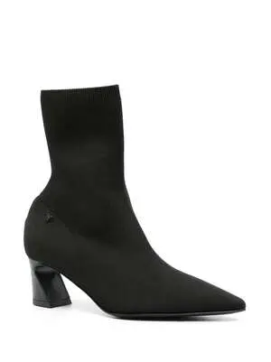 Patrizia Pepe Knitted 60mm Leather Ankle Boots