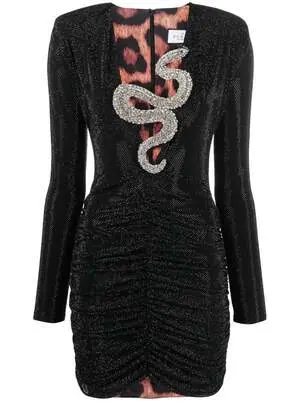 Philipp Plein Snake Print Dresses