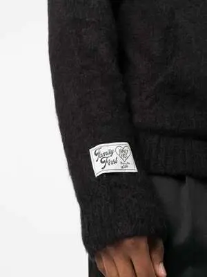 FAMILY FIRST Logo-patch Knitted Hoodie