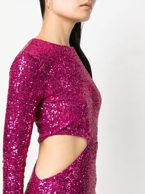 Patrizia Pepe Cut-out Sequin Minidress