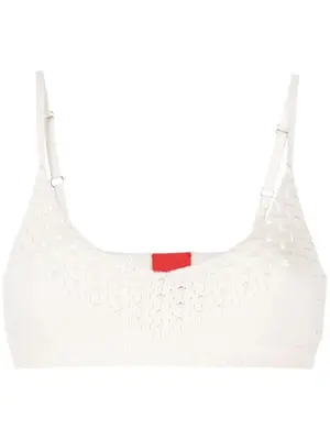 Cashmere In Love Anse Crochet-knit Bralette - White