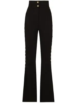 Dolce & Gabbana Button-detail Bootcut Trousers