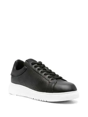 Emporio Armani Icon Logo-perforated Leather Sneakers