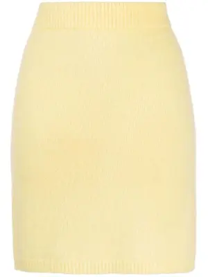 Cashmere In Love Ula Fine-knit Miniskirt - Yellow