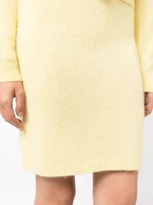 Cashmere In Love Ula Fine-knit Miniskirt - Yellow