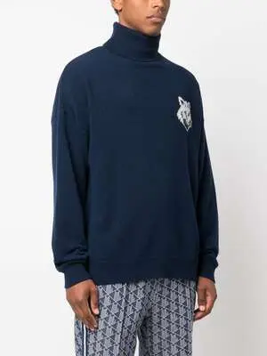 Maison Kitsuné Intarsia-knit Fox-head Wool Jumper