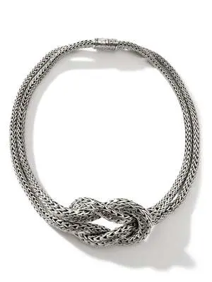 John Hardy Love Knot Graduated Necklace - Silver