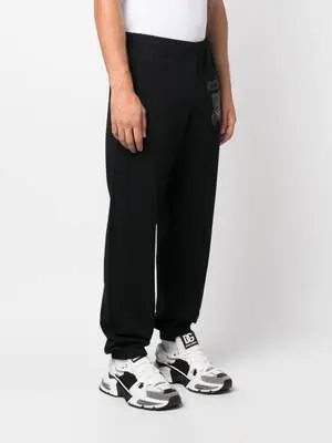 Moschino Logo-print Organic Cotton Track Pants - Black