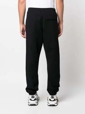 Moschino Logo-print Organic Cotton Track Pants - Black