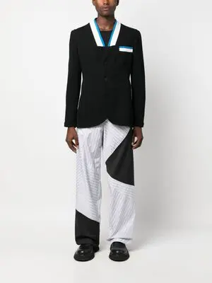 KIKO KOSTADINOV Striped-trim Single-breasted Blazer