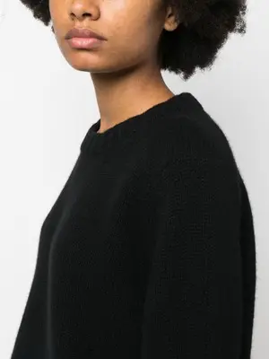 Khaite Mae Cashmere Pullover Sweater - Black