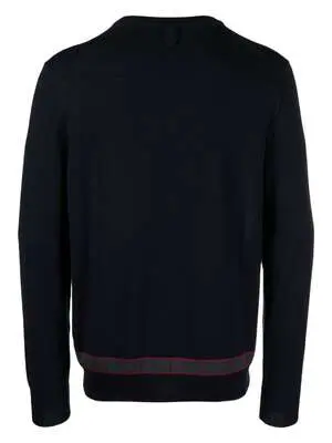BILLIONAIRE Logo-embroidered Wool-silk Jumper - Blue