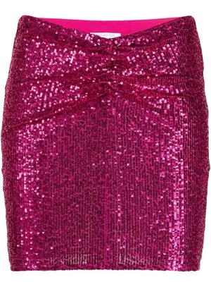 Patrizia Pepe Sequin Miniskirt - Pink