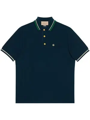 Gucci Gg Embroidered Polo Shirt