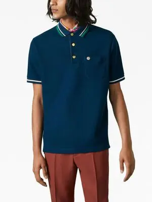 Gucci Gg Embroidered Polo Shirt