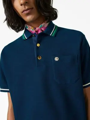 Gucci Gg Embroidered Polo Shirt