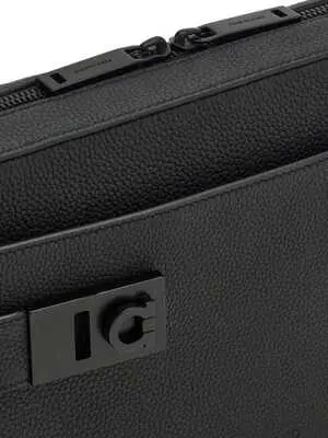 FERRAGAMO East-west Crossbody Bag With Hug Buckle - Black