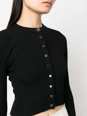 Rabanne Ribbed Wool-blend Cardigan