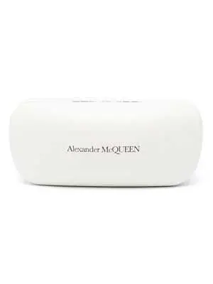 Alexander McQueen Rectangle-frame Sunglasses With Spike Studs - Black