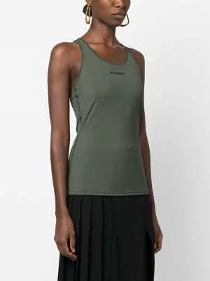 JIL SANDER Logo-print Tank Top - Green