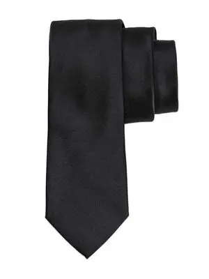 FERRAGAMO Patterned-jacquard Silk Tie - Black