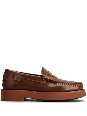 TOD'S Almond-toe Leather Loafers