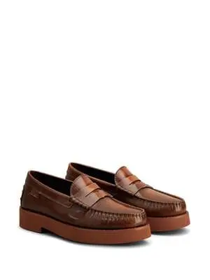 TOD'S Almond-toe Leather Loafers
