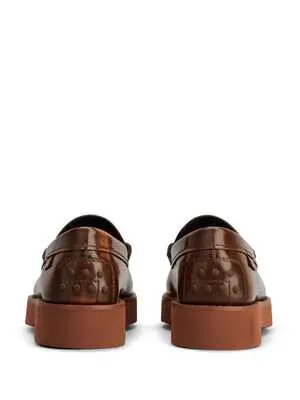 TOD'S Almond-toe Leather Loafers