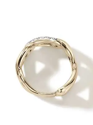 John Hardy 18kt Yellow Surf Diamond Ring