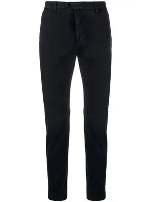 BRIGLIA 1949 Mid-rise Slim-cut Trousers - Blue