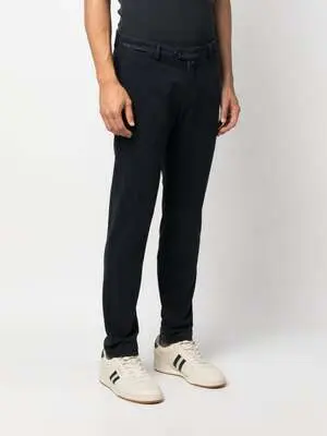 BRIGLIA 1949 Mid-rise Slim-cut Trousers - Blue