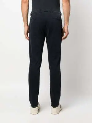 BRIGLIA 1949 Mid-rise Slim-cut Trousers - Blue