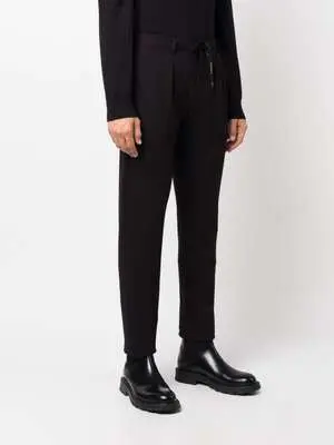 CIRCOLO 1901 Drawstring Tapered-leg Trousers - Black