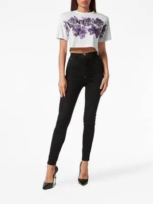 Philipp Plein Logo-print Crop Top