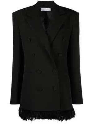 Giuseppe Di Morabito Feather-trim Double-breasted Blazer