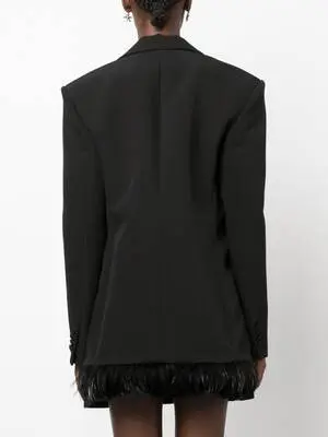 Giuseppe Di Morabito Feather-trim Double-breasted Blazer