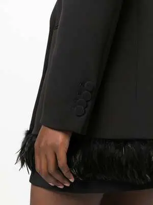 Giuseppe Di Morabito Feather-trim Double-breasted Blazer