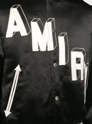 Amiri Logo-embroidered Varsity Jacket